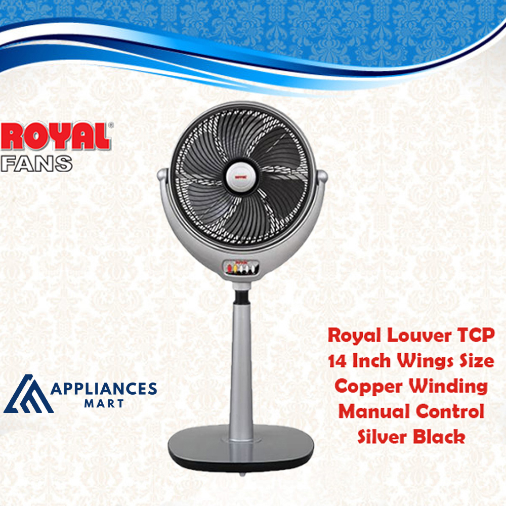 Royal Fans Standing/Pedestal TCP Louver Fan - Copper Winding - 14 ...