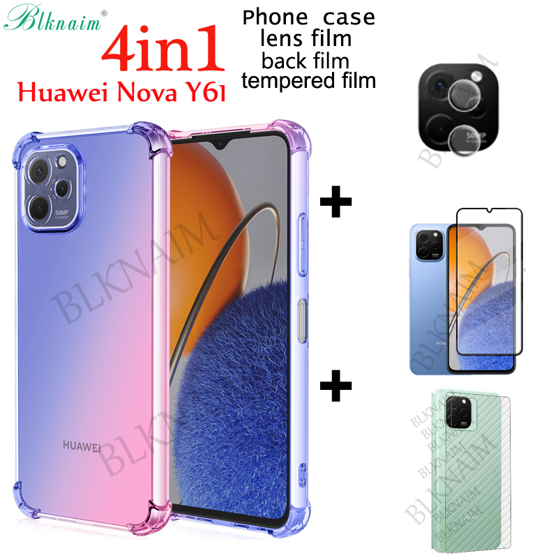 BLKNAIM (4-in-1) NEW For Huawei Nova Y61 Case Anti-fall Color Mobile ...