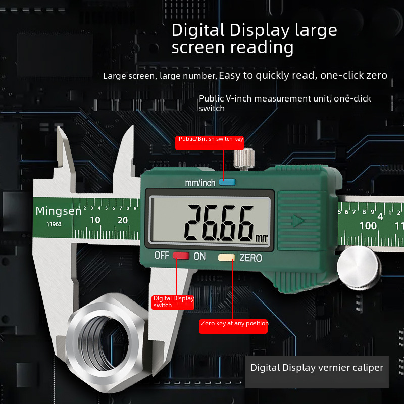 Tuosen Eletronic Caliper Depth Mechanical Ruler Industrial Vernier ...