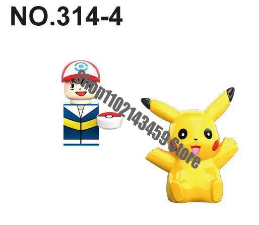 Pokemon Ash Ketchum Anime Cartoon Bricks Pikachu Building Blocks Mini ...