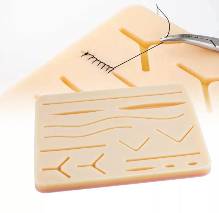 Suture Practice Medical Silicone 3 Layers Suturing Pad Human Skin Model ...