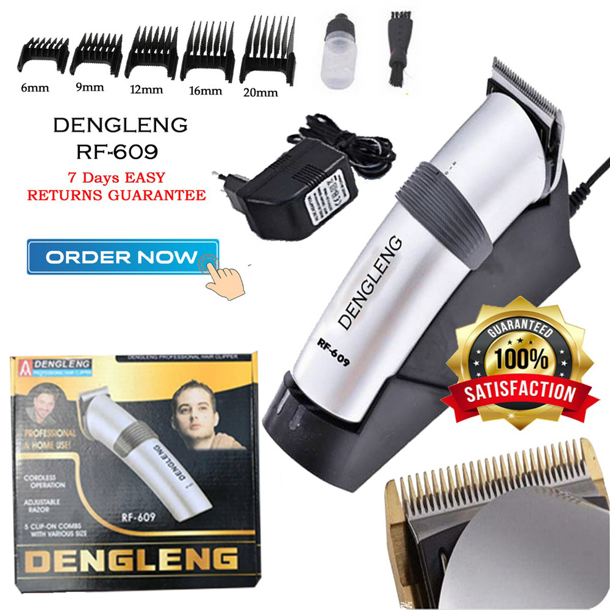 Dengleng RF-609 Original Rechargeable Hair And Beard Shaving Machine ...