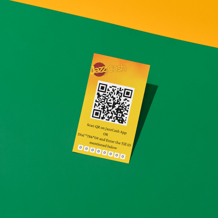 Customized JazzCash QR code Scan Card/Business Cards/Double Side Print ...
