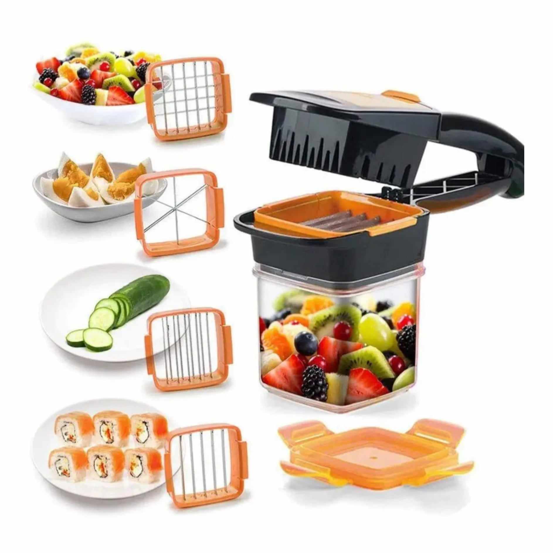 Vegetable Chopper Fruit Slicer Food Processor Multi Purpose Chopper ...