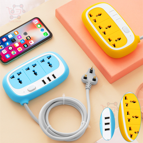 Multiple Color, Devices Charge, Universal Charging Extension, Three Pin ...