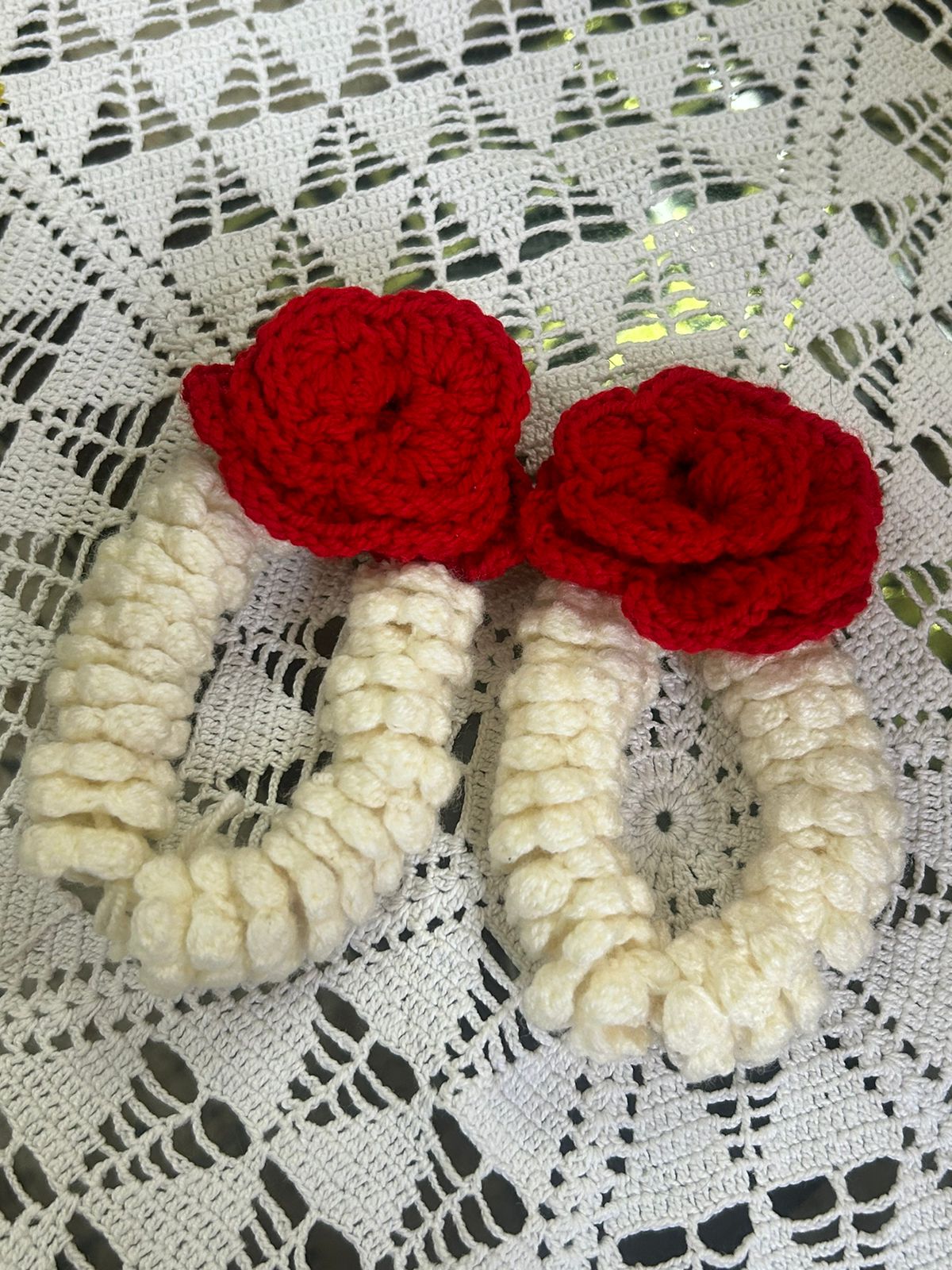 Crochet Gajray One pcs , Gajray for Girls , Crochet Rose Gajray for ...