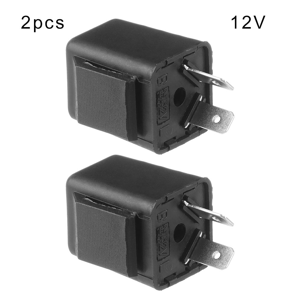 1/2pcs Black Electric Vehicle Accessories LED Flashers Relay Turn ...