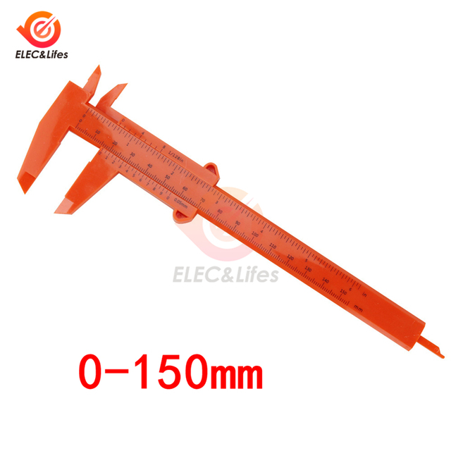 0-80mm 0-100mm 0-150mm Double Rule Scale Plastic Vernier Caliper ...