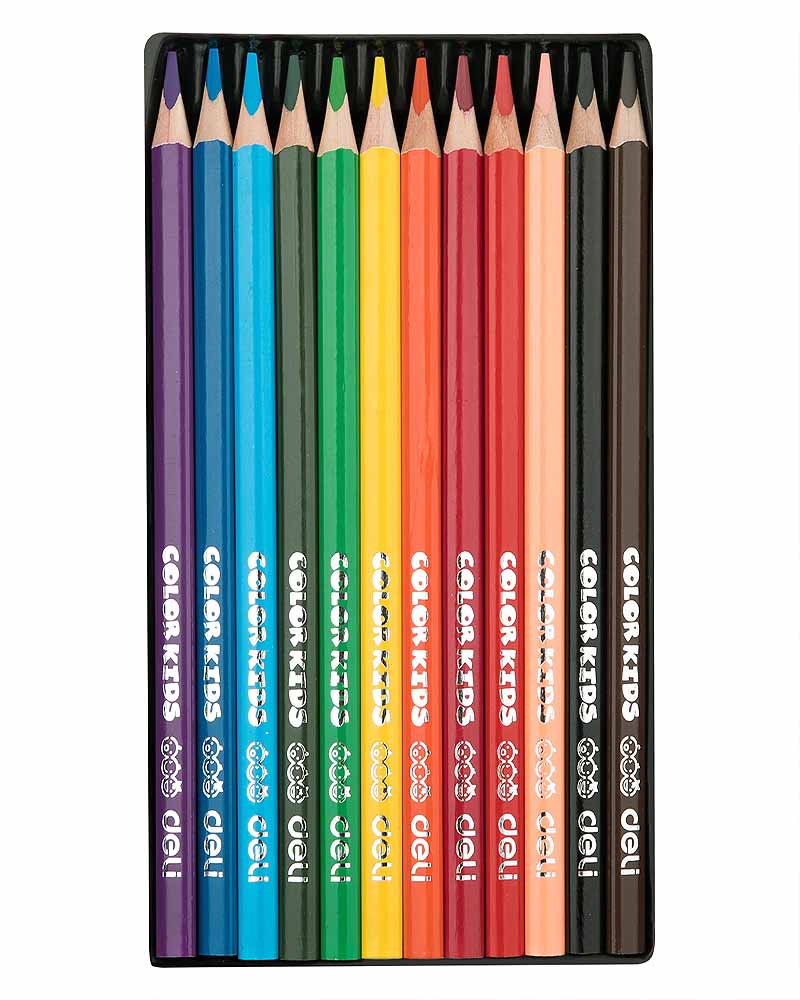 Deli - EC00600 - Jumbo Colored Pencil - φ5.0mm Lead Triangular Barrel ...