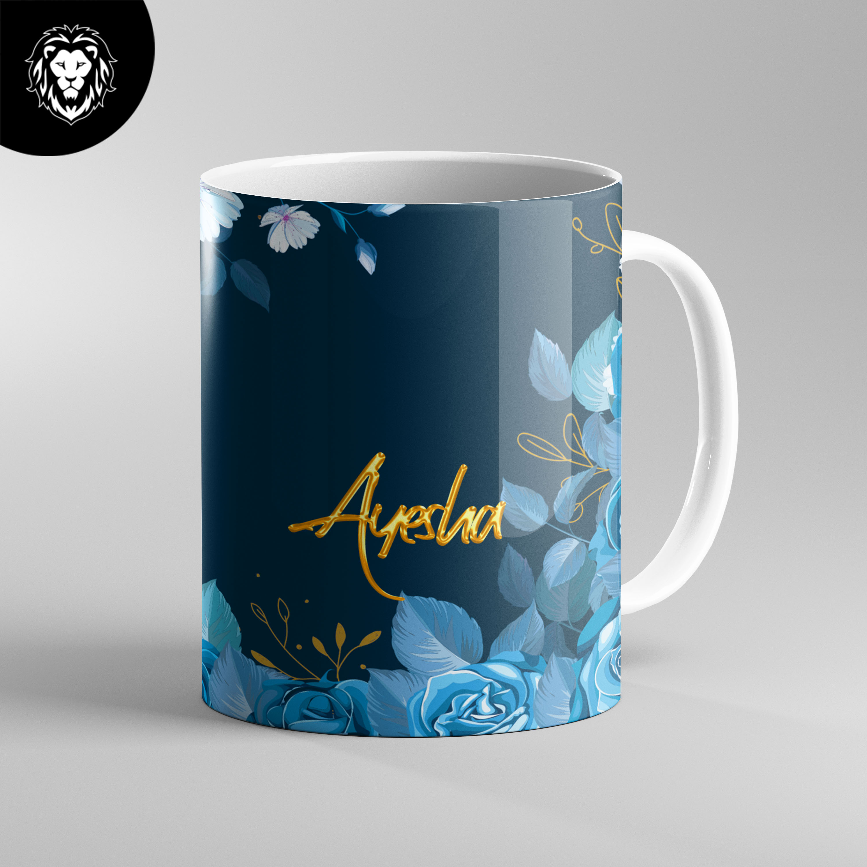 Customize Coffee , Tea Mug with your Name Floral Design 47 | Daraz.pk