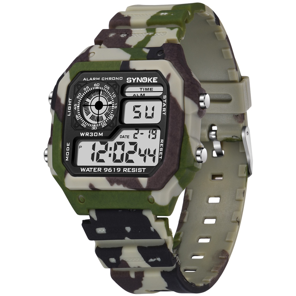 SYNOKE Men Watch Digital Wristwatches Square LED Sports Watch Male ...