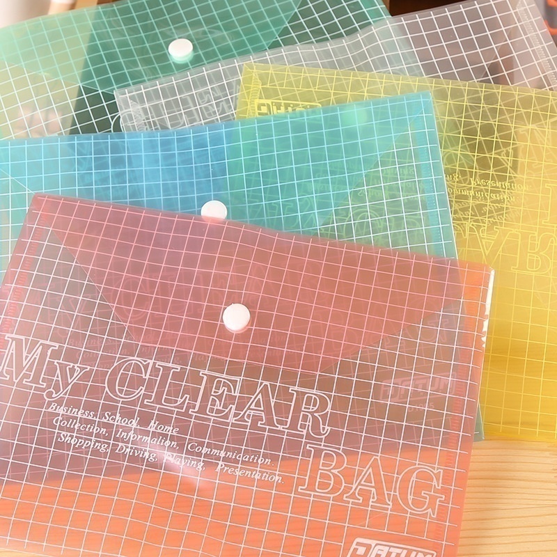 pack of 6 file folder,My Clear Button Bag 9C Plastic Transparent ...
