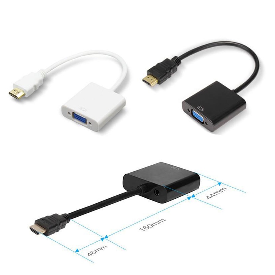 HDMI to VGA cable Video Converter Adapter Cable 4K 1080P HDMI Male to ...