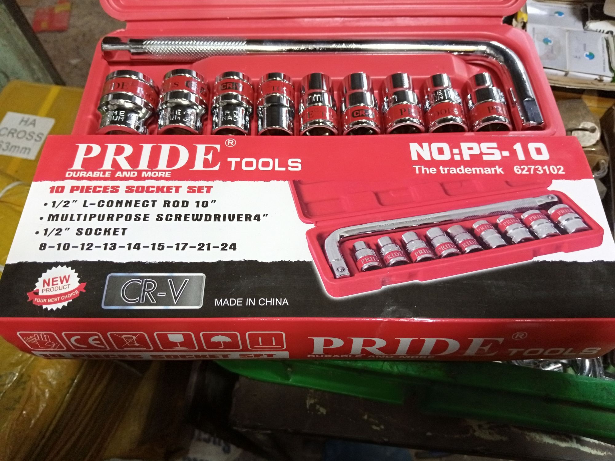 PRIDE TOOLS 10pcs L Type Spanner Box Socket Set Box Set Spanner Set ...