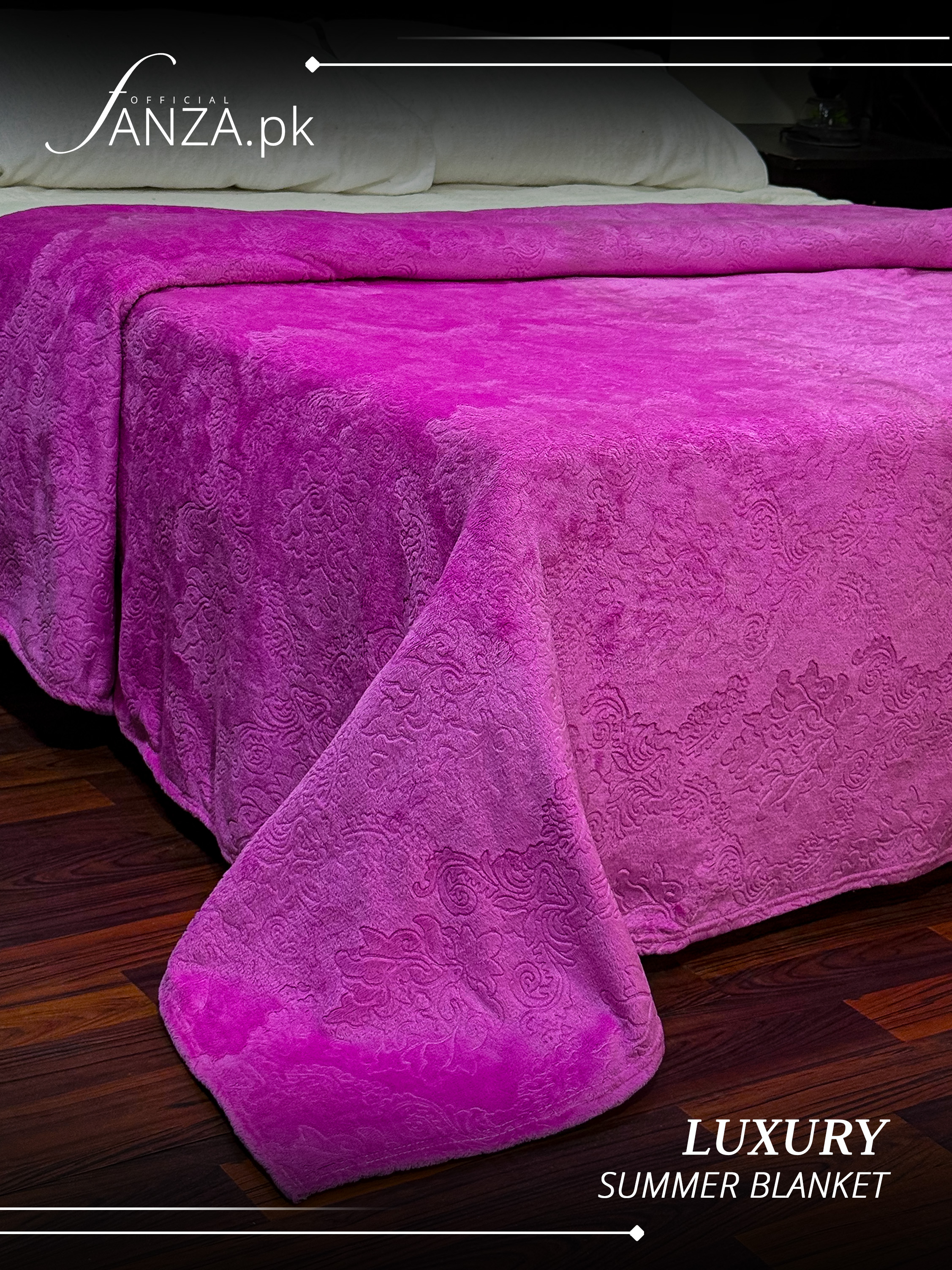 Sumptuous Embossed Double Bed King Size Blanket - Luxury Quality Fleece ...