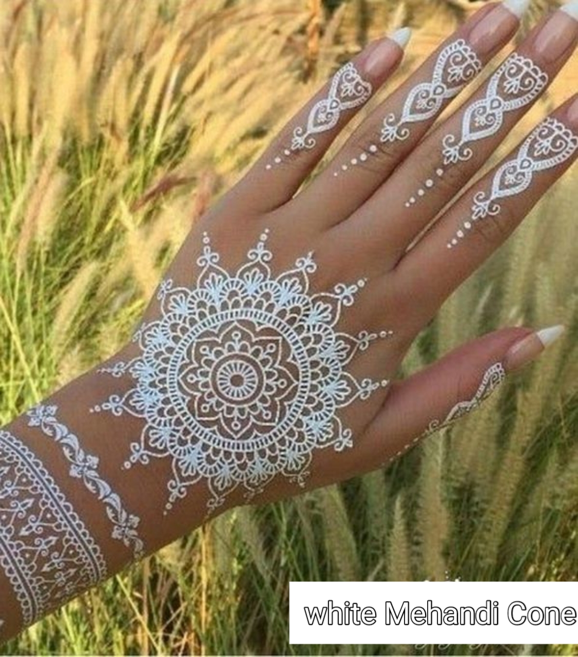 White cone mehndi cone Mehandi Cone white henna cone for bridal and ...