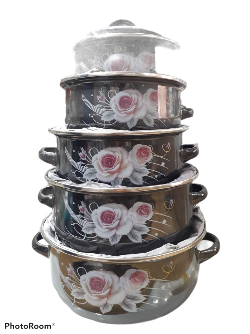 Reeona Tamchini Serving Bowls Set with Lids 5 Pieces (Size: 5.50", 6.0 ...