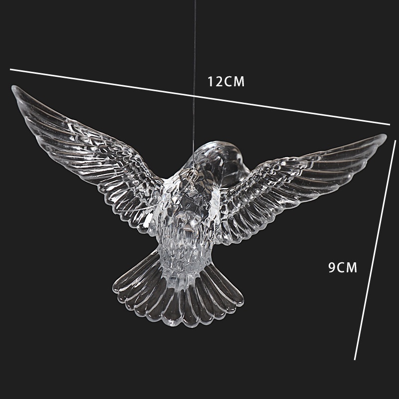 Transparent Crystal Acrylic Bird Hummingbird Ceiling Wall Hanging ...