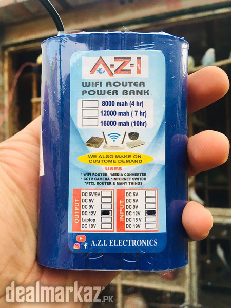 9V & 12V WiFi Router Power Bank UPS | 8000mAh | 3-4 Hours Backup for TP ...