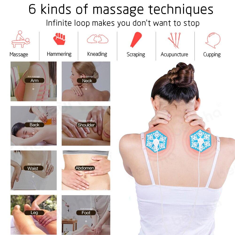 Mini Pulse Full Body Massager Mobile Phone Control Body Electrode ...