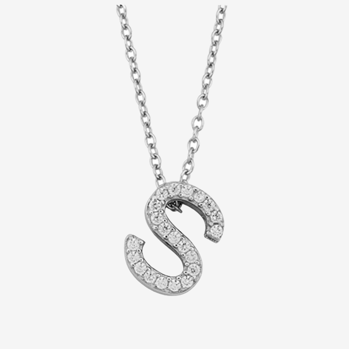 Silver Stainless Steel Alphabet Necklace/Locket/Pendants for Girls ...