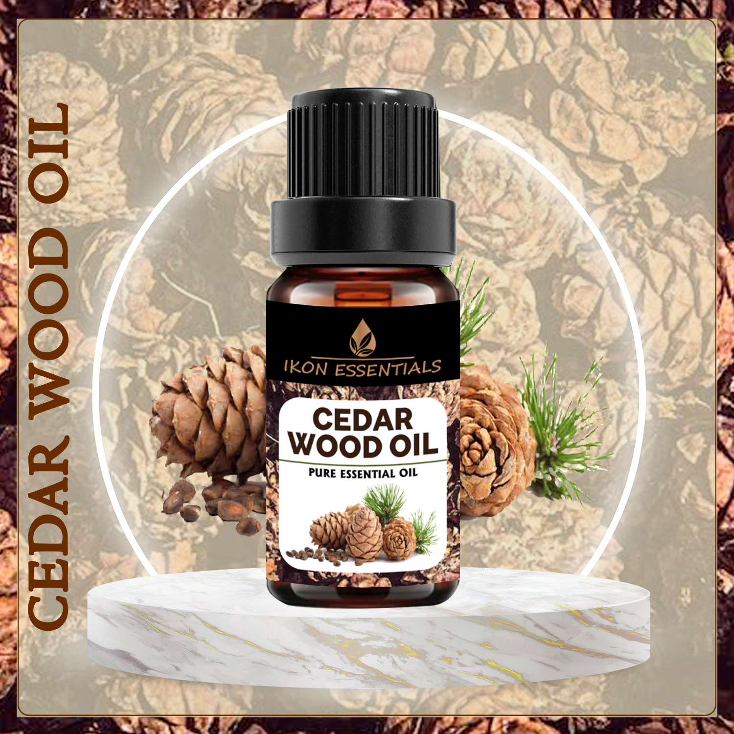 CEDAR WOOD ESSENTIAL OIL FOR AROMATHERAPY IKON ESSENTIALS | Daraz.pk
