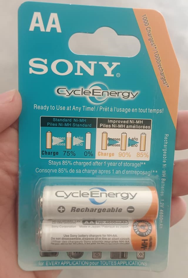 imported sony rechargeable cell AA SIZE cycle energy | Daraz.pk