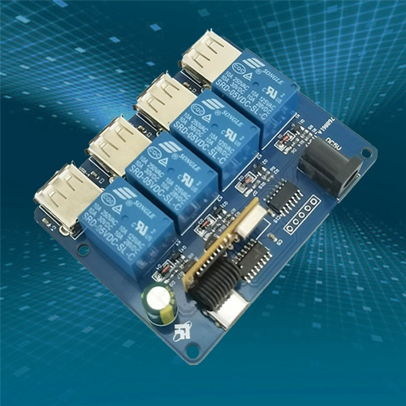 Expansion Module 433 Remote Control 5V Power Supply 4 Way USB Distribution Board Power Supply ...