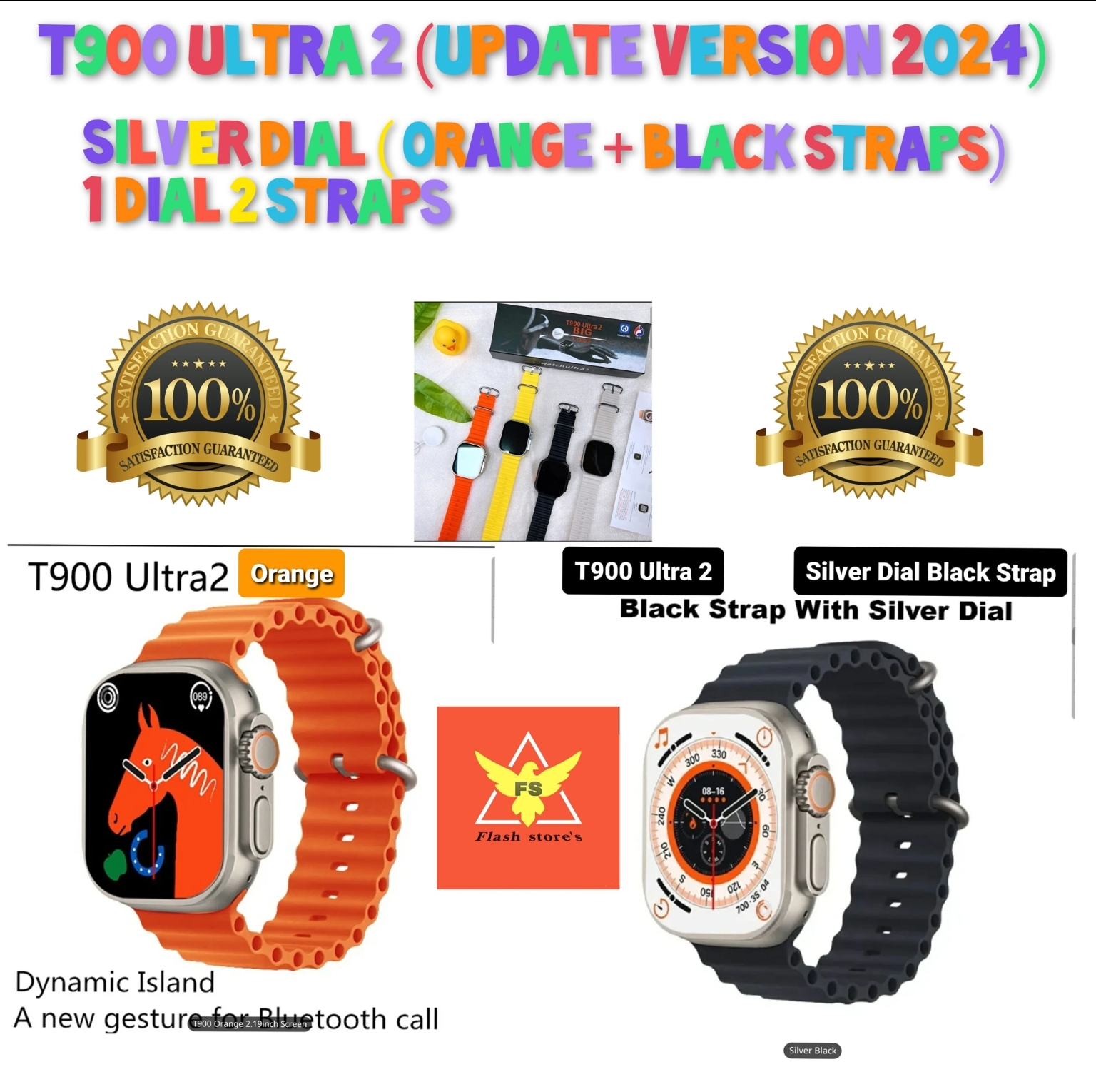 T900 Ultra 2 Series 9 2024 T900 Ultra 2 Smart Watch For Men Women 2.19" Full Touch Bluetooth ...