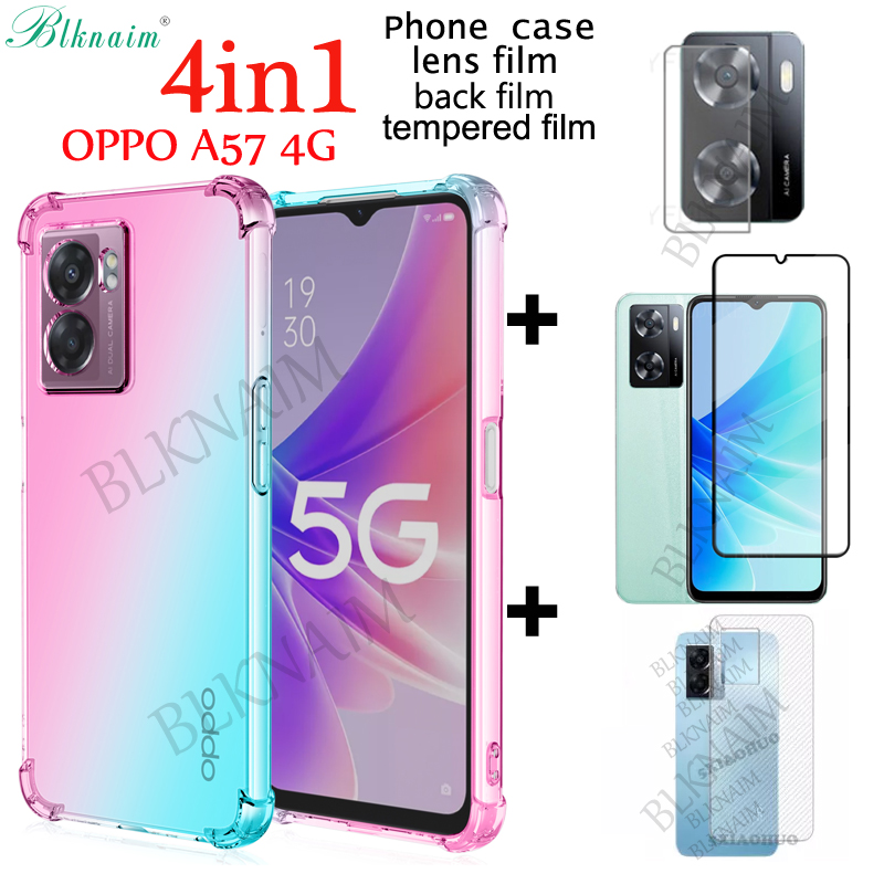 BLKNAIM (4-in-1) NEW For OPPO A57 4G Case Anti-fall Color Mobile Phone ...