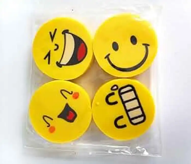 Smiley Face Erasers for Kids / Cartoon Eraser Emoji Stylish Erasers for ...