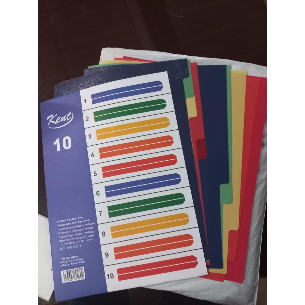 Office file Separators 10, 20, 26 and 31 Plastic Dividers 6 different ...