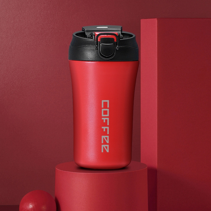 Thermal Mug with Straw and Mouth Lid 400ml, 304 Stainless Steel Leakproof Double Layer Vacuum ...