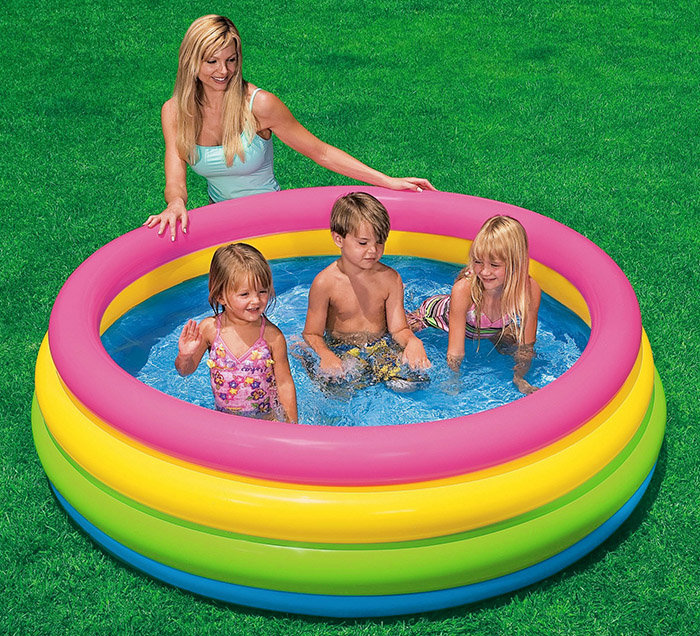 INTEX - Sunset Glow Baby Pool For Kids Inflatable Kids Bath Tub For ...