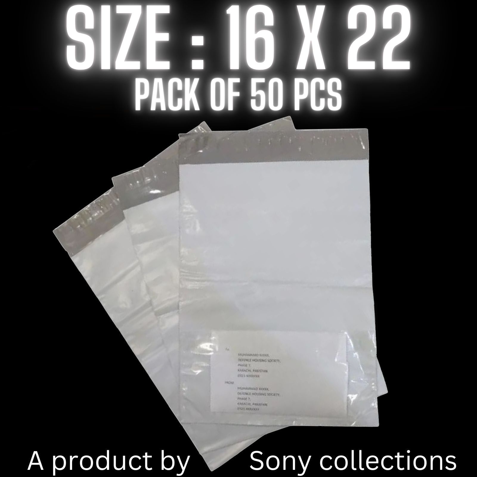 Courier Flyer Bags With Pocket - All Size - 25 and 50 Pieces ...