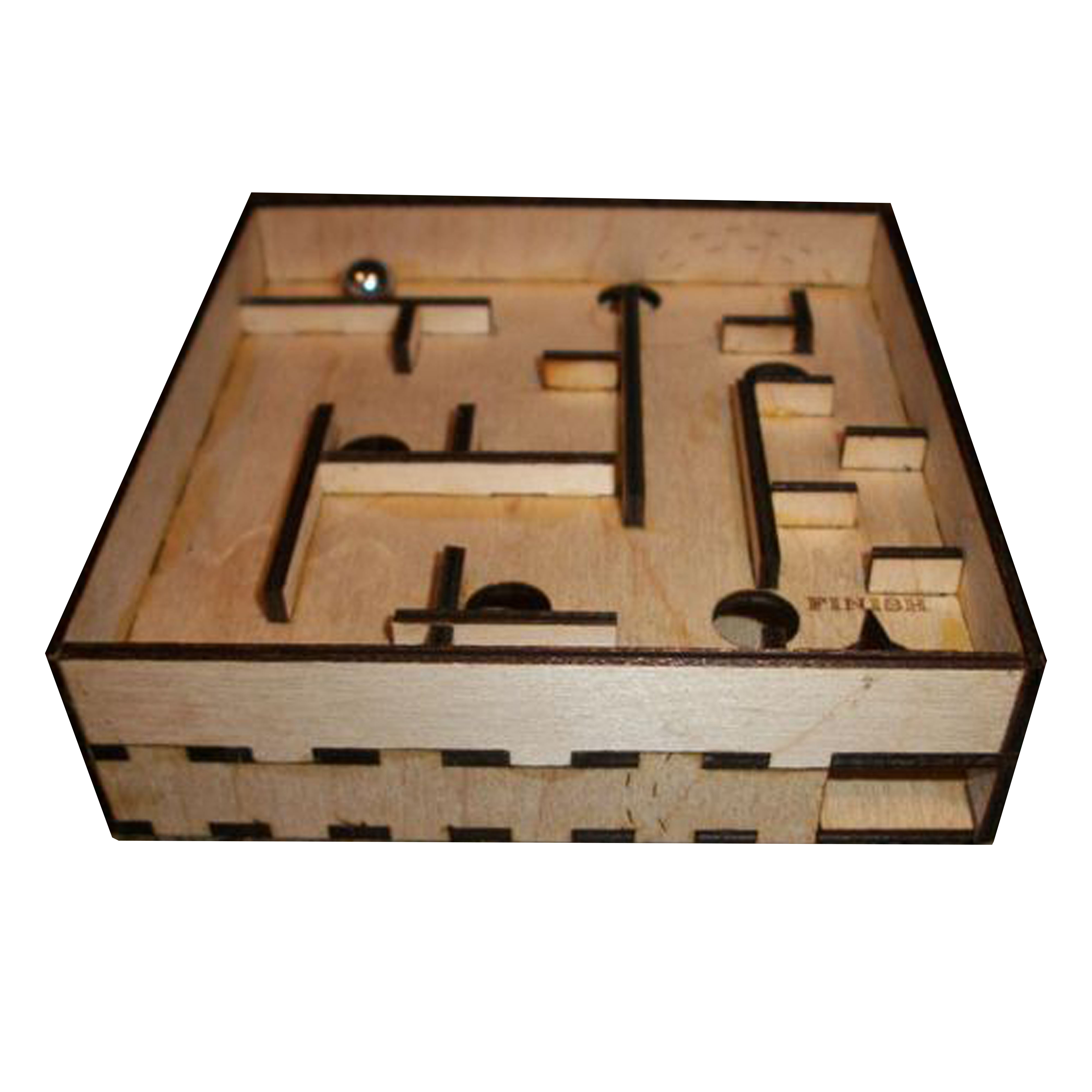 Laser Cut Handheld Marble wooden labyrinth maze game | Daraz.pk