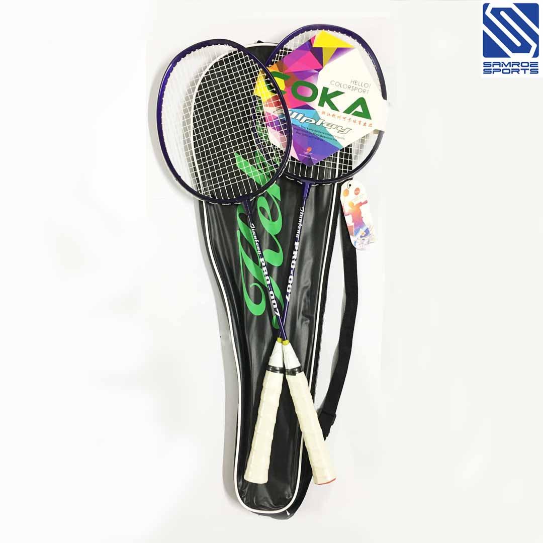 Badminton Racket Double Set Carbon Shaft Rackets With Carrying Bag ...