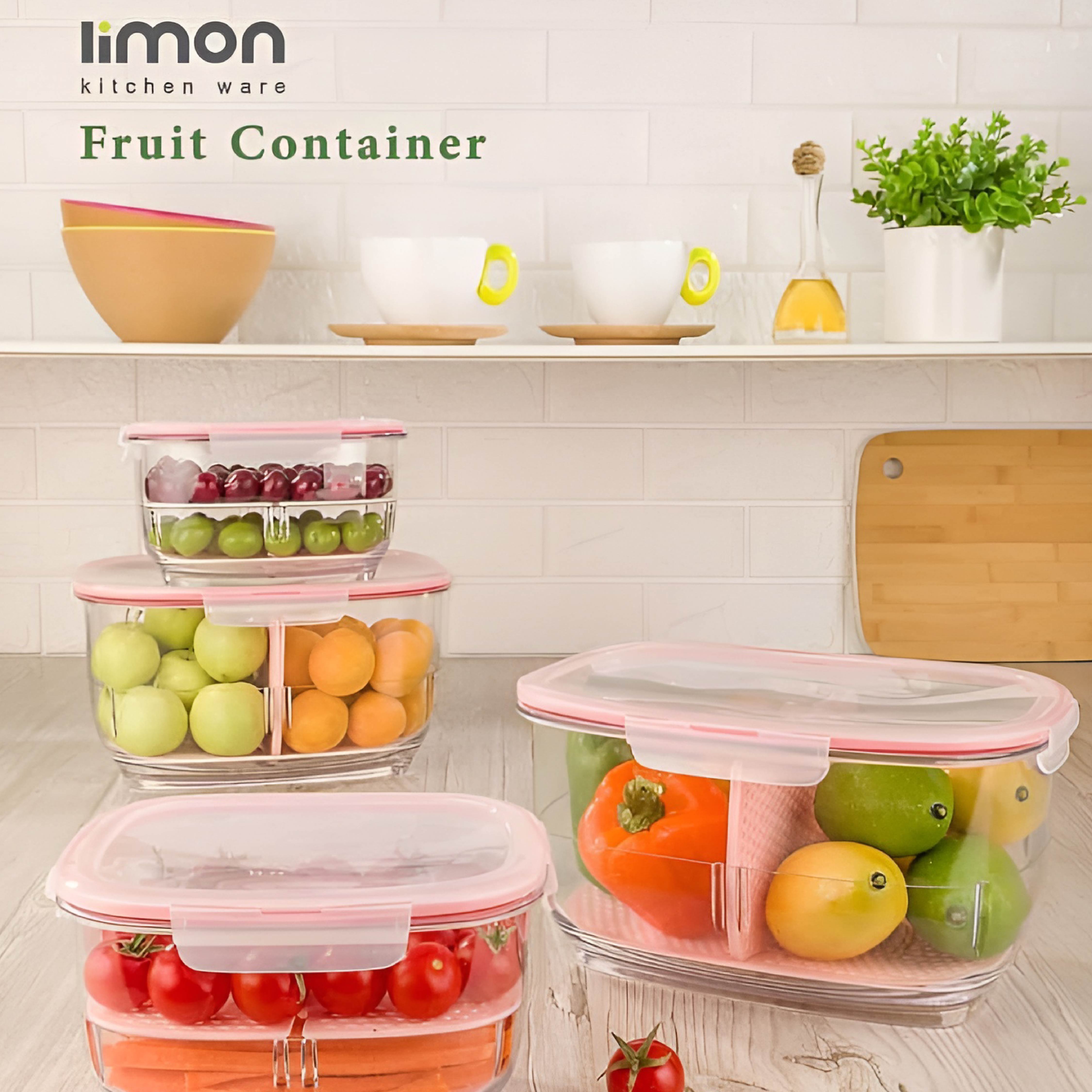 Fruit Container/ Limon Small Freezer Fruit Container with Lid/ Limon ...