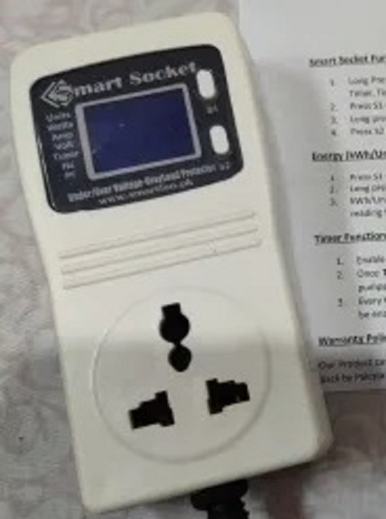Smart Socket Electricity Monitor & Protector | Daraz.pk
