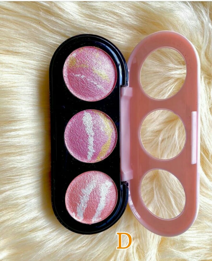 TV PARLOUR 3 in 1 Professional Shimmer Blush On Palette kit 3 Different ...