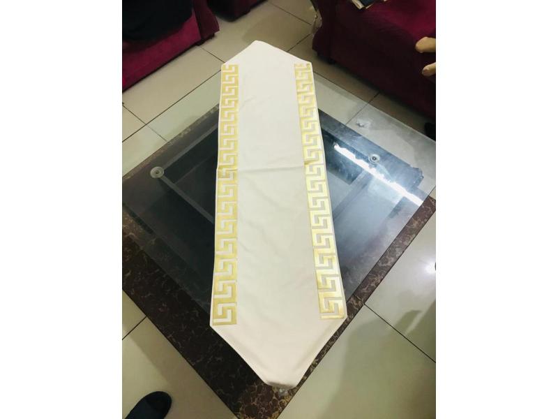 1pcs center table runner set velvet and lesser desing 54 inch lanth and ...