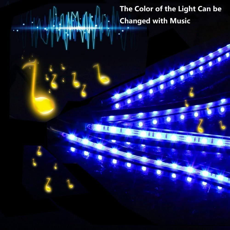 4 PCs Remote Control RGB LED Music Strip Lights For Car Interior | Daraz.pk