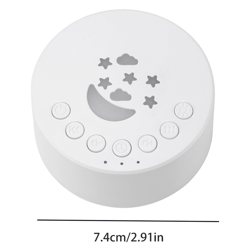 White Noise Sound Machine White Plastic Sleeping Adult Sleep Relax Baby ...