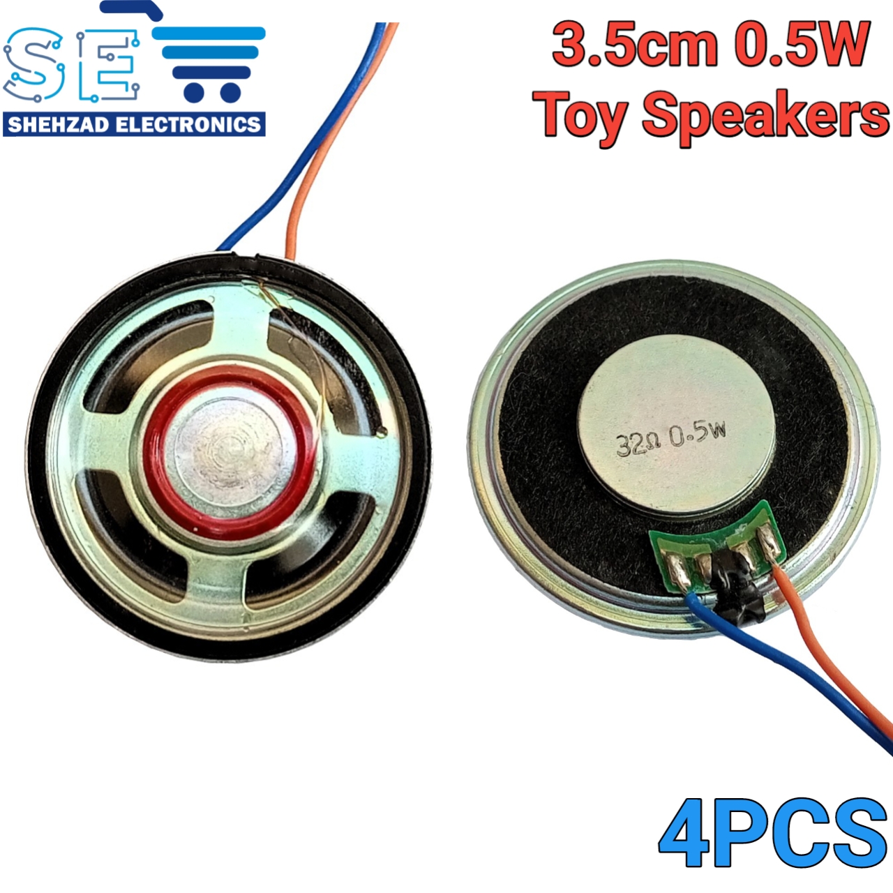 4PCS 3.5cm 0.5W 32 Ohms Speaker Small Toy Speaker | Daraz.pk