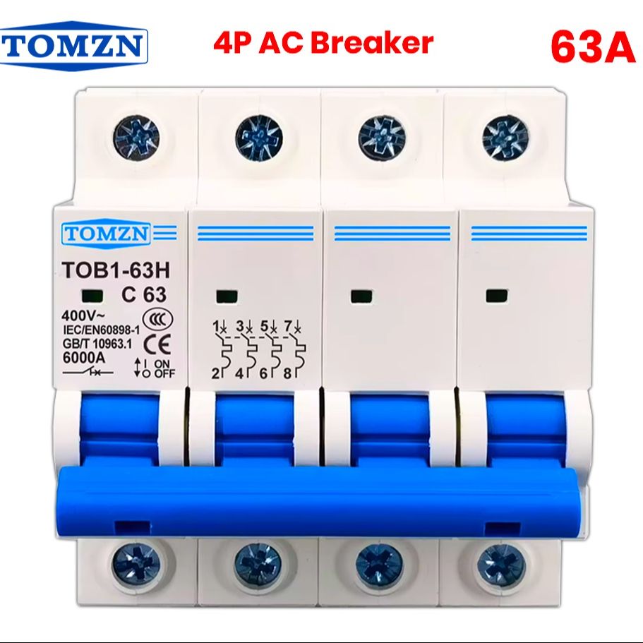Original TOMZN 2P AC Breaker Circuit Breaker Electrical Safety Breaker ...