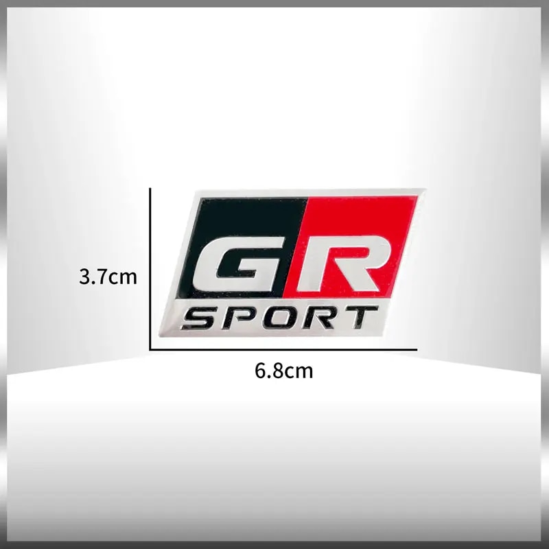 3D Aluminum Car Styling GR Sport/GR Gazoo Racing Emblem Auto Body Trunk ...