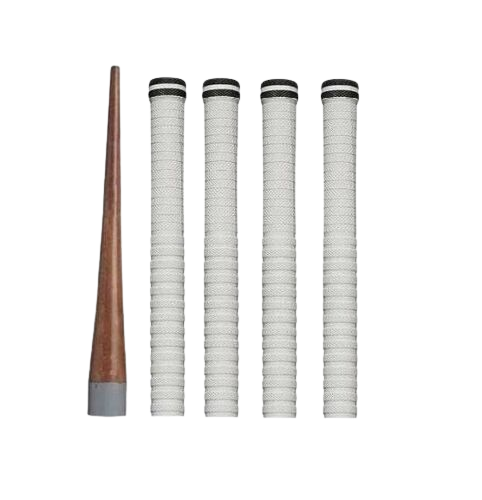 Set of 4 Cricket bat Grips & 1 Wooden Cricket Bat Cone Grip Cone Pck of ...