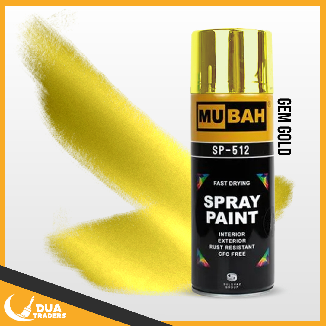GOLDEN Spray Paint Gem Gold & Dark Gold, MUBAH Spray Paint (Imported ...