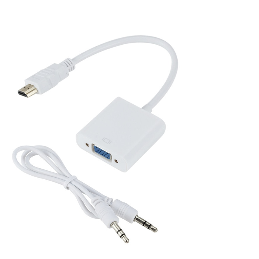 HDMI to VGA Converter HDMI to VGA Adapter With Audio Function And AUX Cable | Daraz.pk