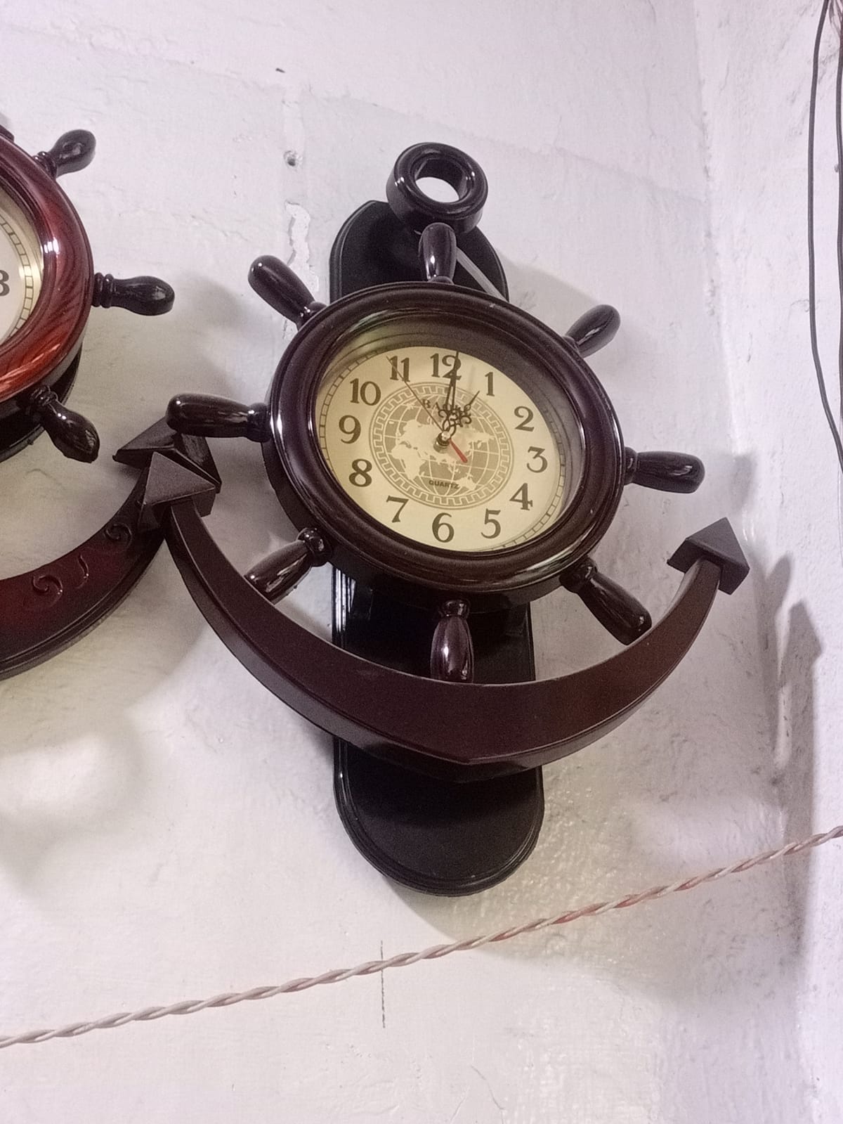 ANCHOR WALL CLOCK WITH PENDULUM GOLDEN METAL DIAL ORIGINAL SETO ...